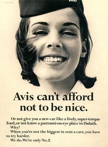 Avis “We’re only Number 2” Ad Campaign | Swipefile