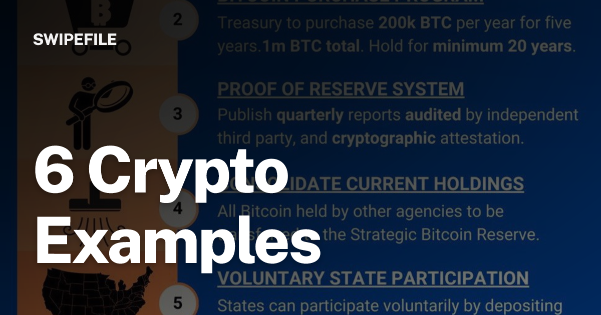 6 Crypto Examples | SwipeFile