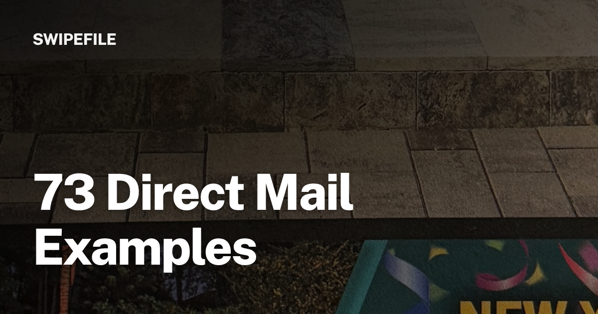 70 Direct Mail Examples | SwipeFile