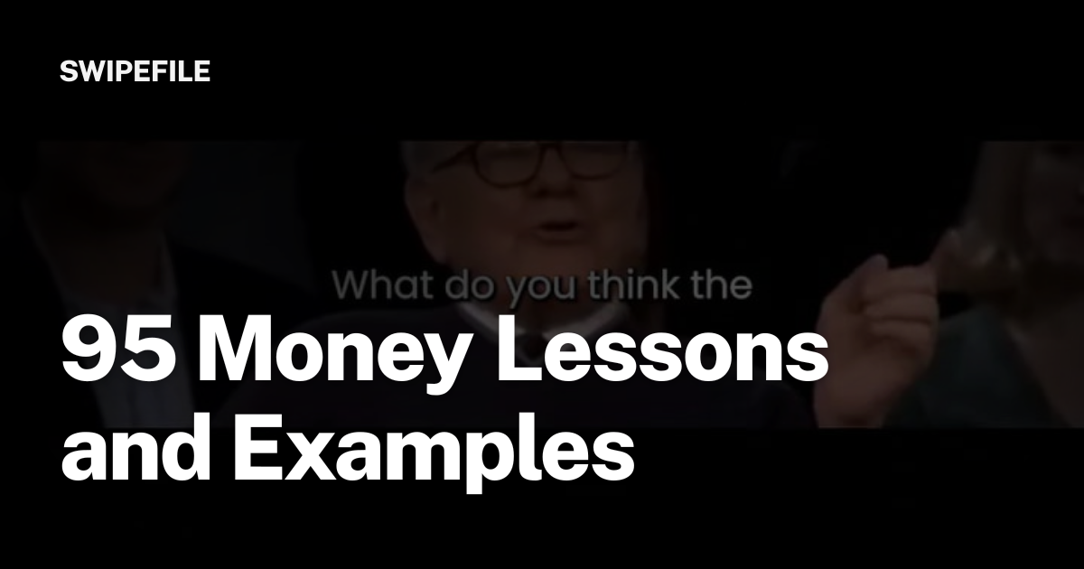 74 Money Examples | SwipeFile