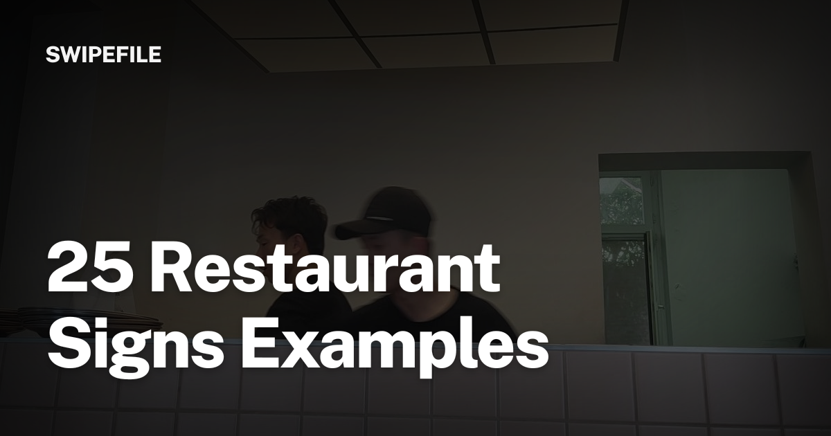 24 Restaurant Signs Examples | SwipeFile