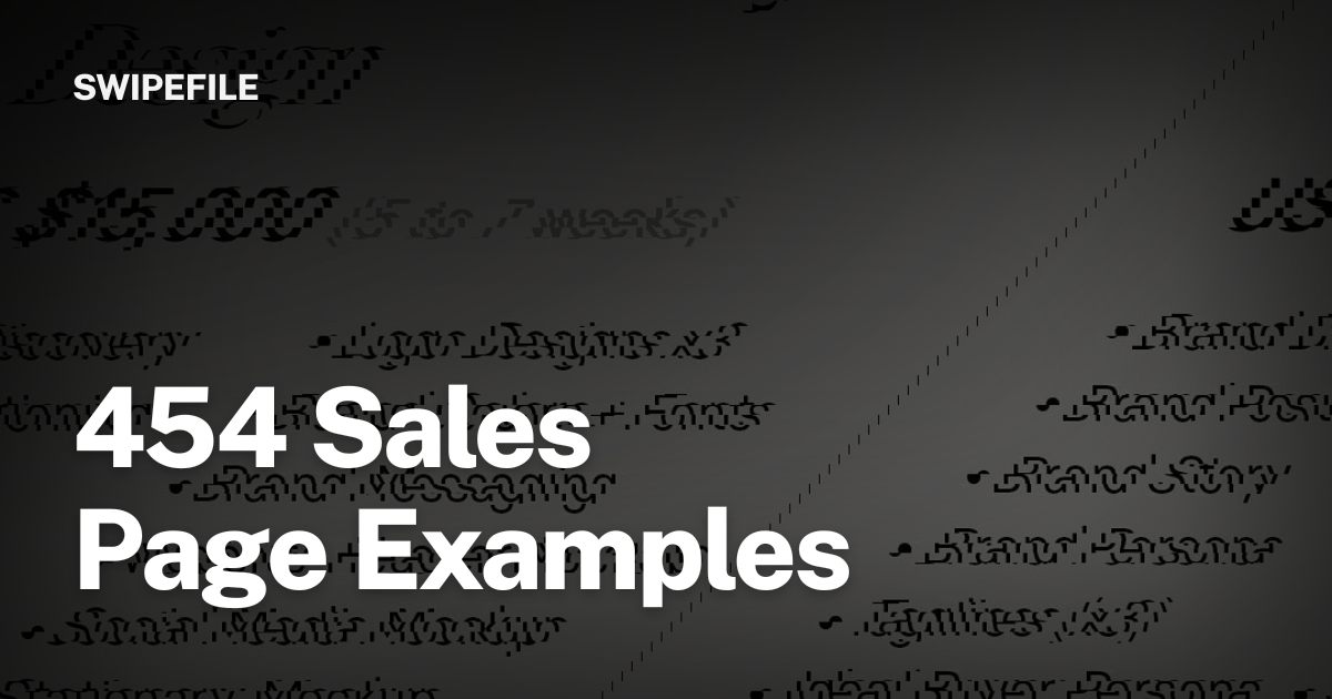 145 Sales Page Examples | SwipeFile