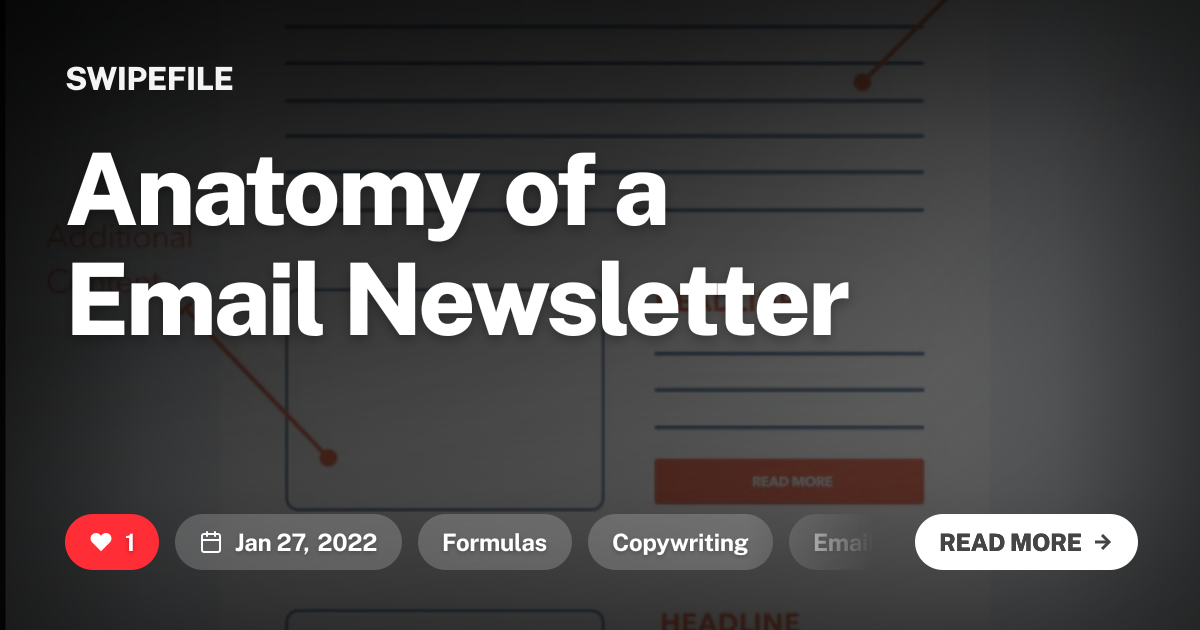 Anatomy of a Email Newsletter | SwipeFile