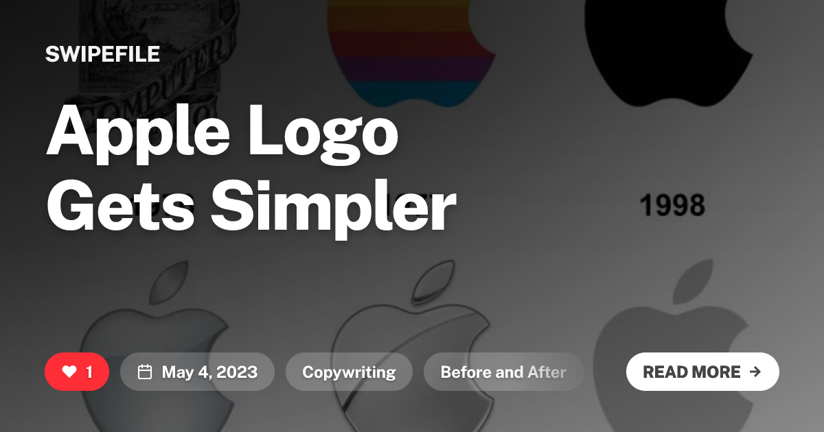 Apple Logo Gets Simpler | SwipeFile