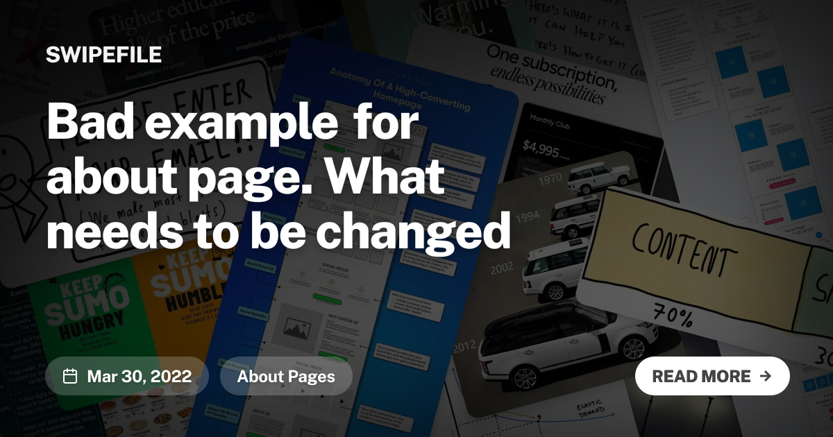 Bad example for about page. What needs to be changed | SwipeFile