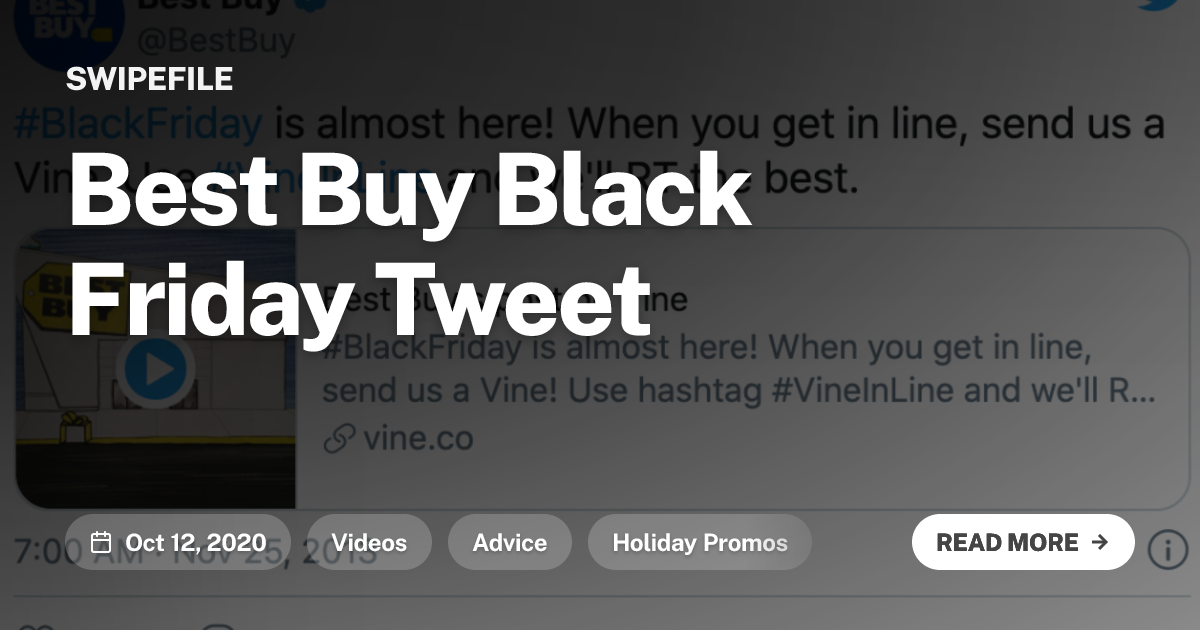 Best Buy Black Friday Tweet | SwipeFile