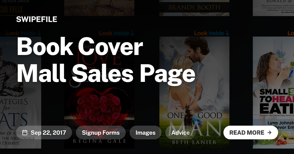 Book Cover Mall Sales Page | SwipeFile