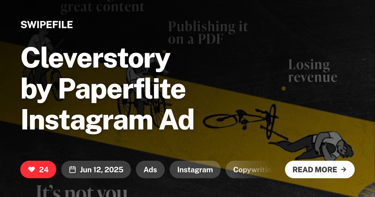 Cleverstory by Paperflite Instagram Ad | SwipeFile