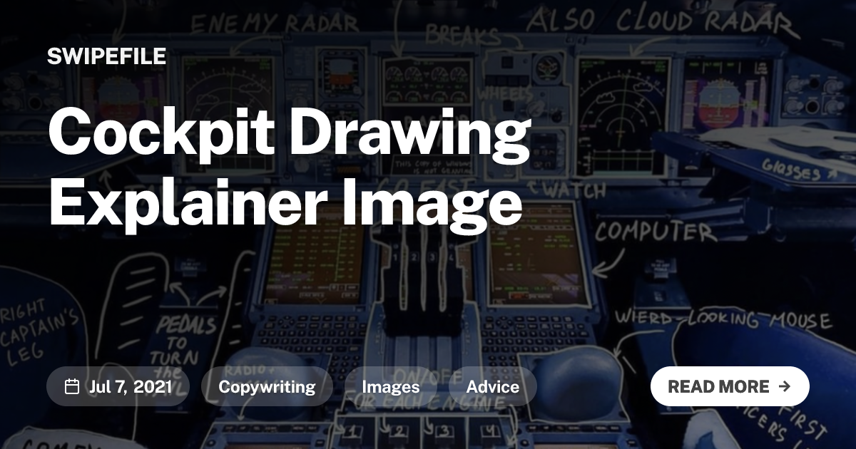 Cockpit Drawing Explainer Image | SwipeFile