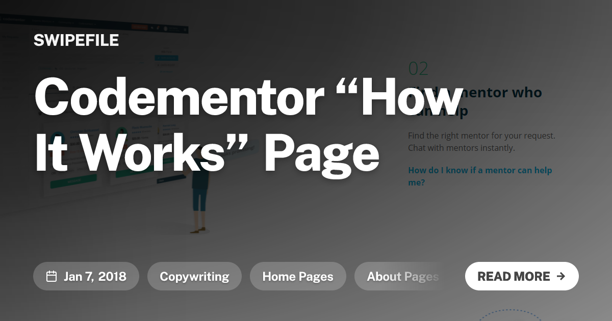 Codementor “How It Works” Page | SwipeFile
