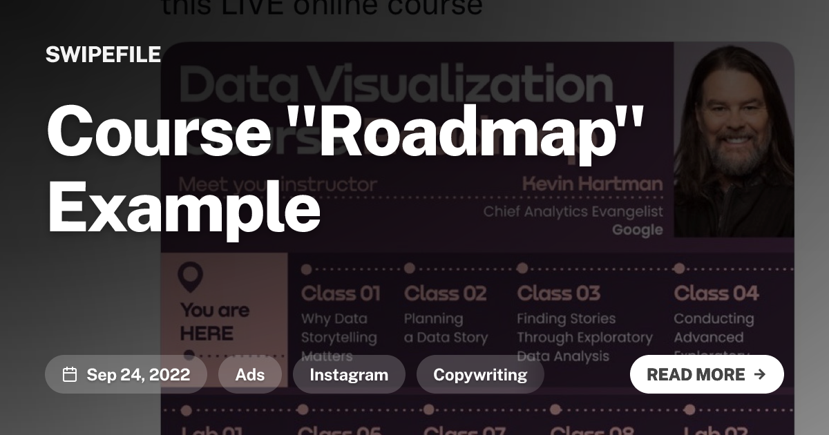 Course "Roadmap" Example | SwipeFile