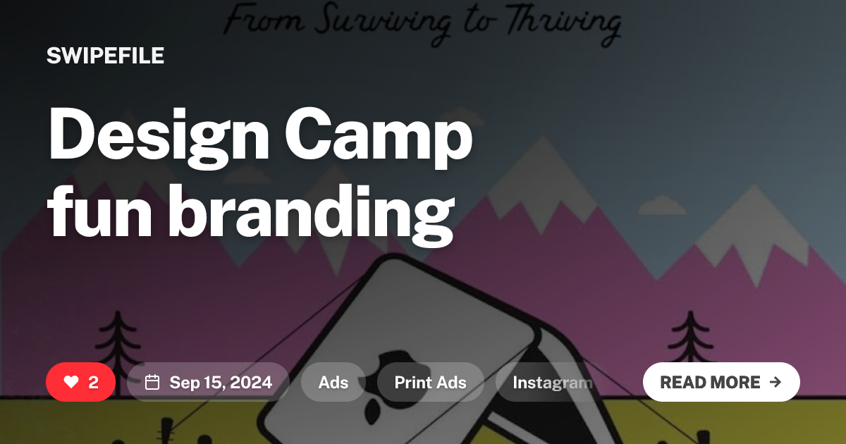 Design Camp fun branding | SwipeFile