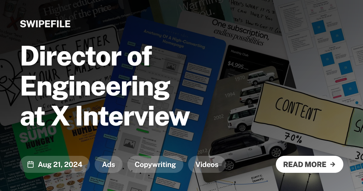 Director of Engineering at X Interview | SwipeFile