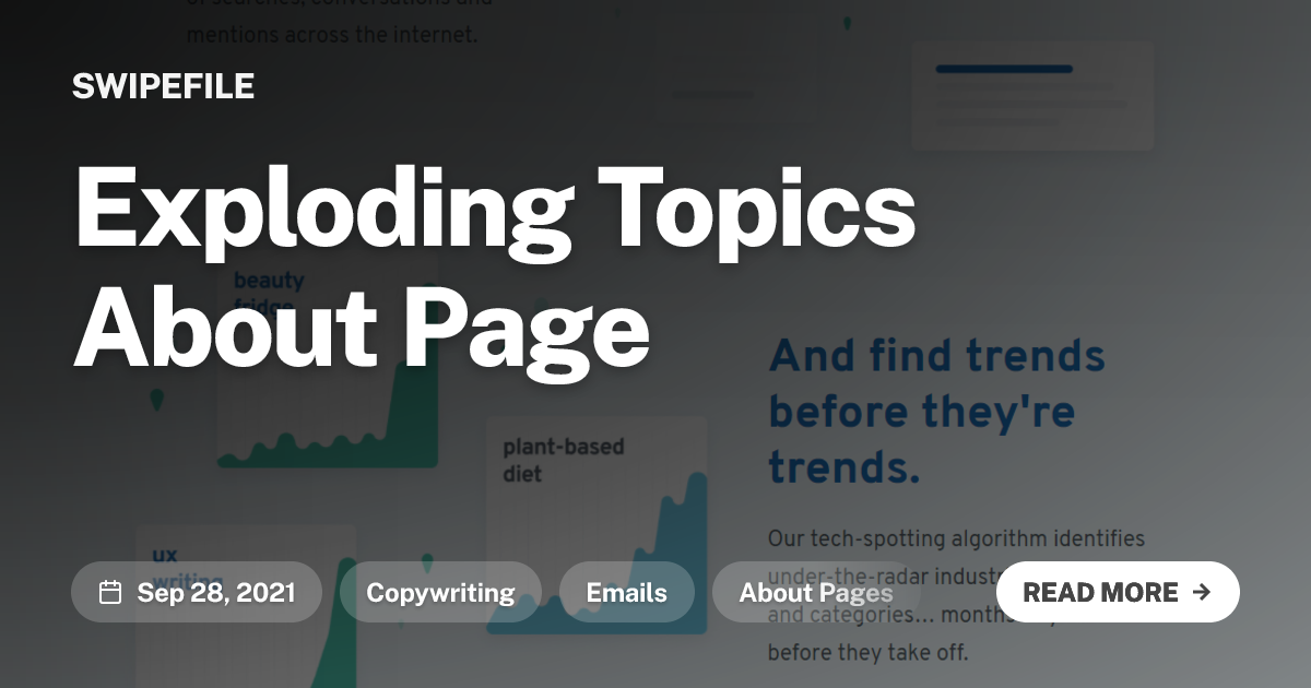 Exploding Topics About Page | SwipeFile