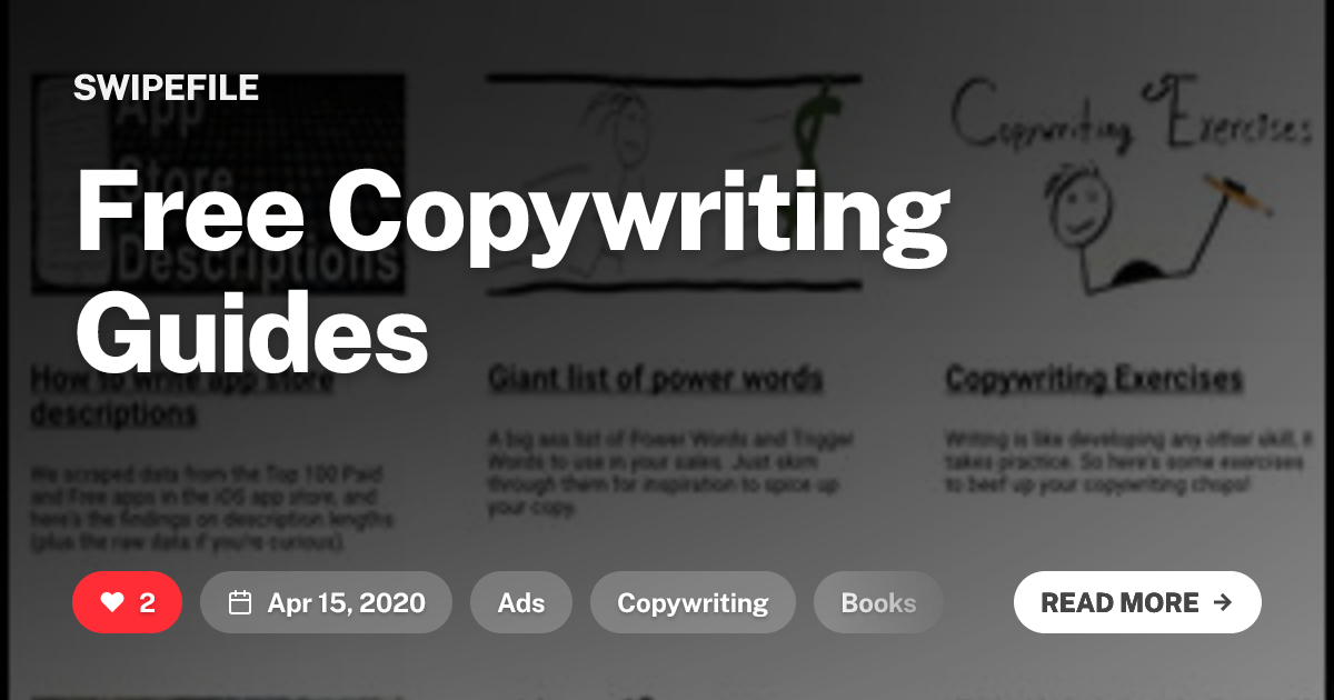 Free Copywriting Guides | SwipeFile