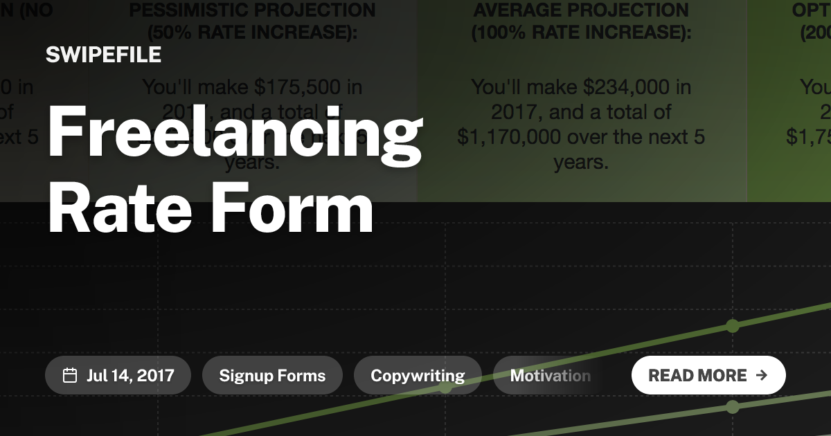 Freelancing Rate Form | SwipeFile