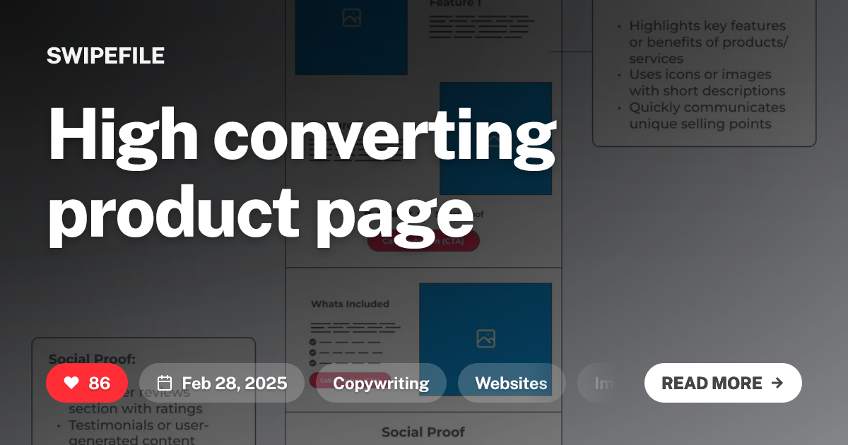 High converting product page | SwipeFile