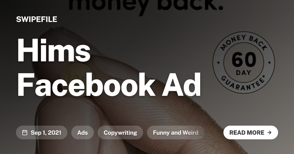 Hims Facebook Ad | SwipeFile