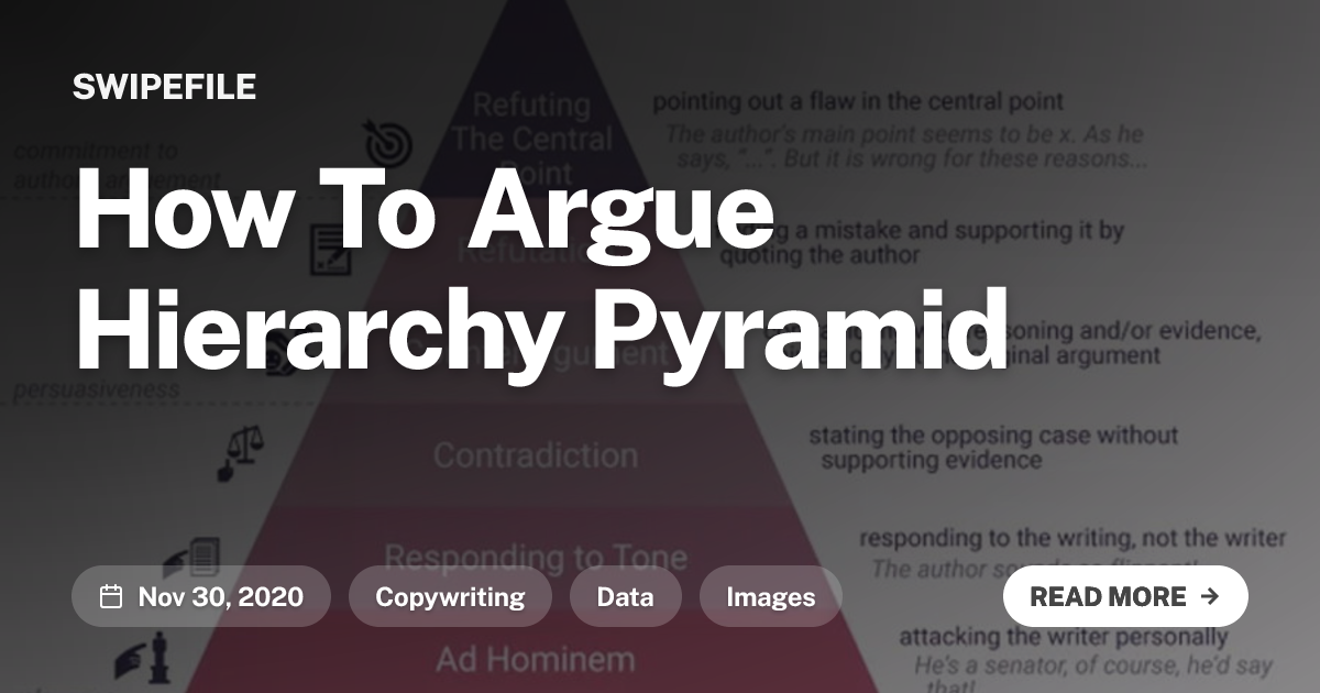 How To Argue Hierarchy Pyramid | SwipeFile