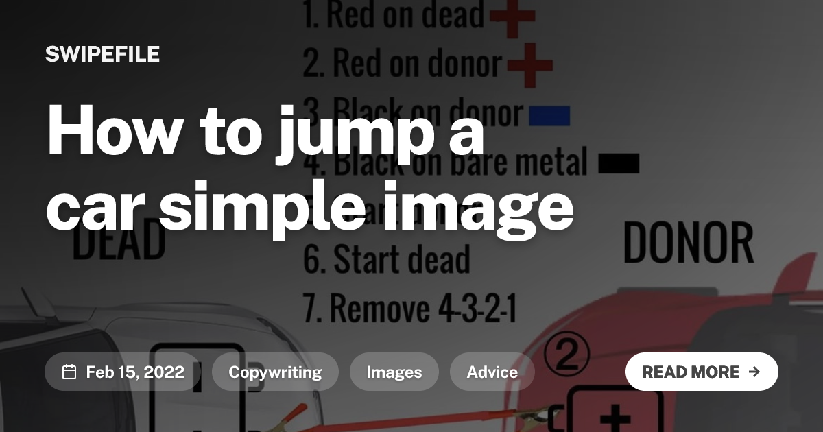 How to jump a car simple image | SwipeFile