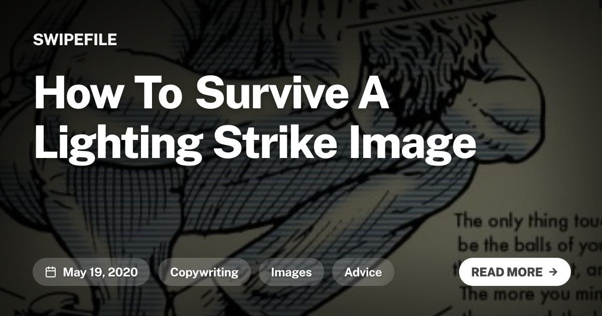How To Survive A Lighting Strike Image | SwipeFile