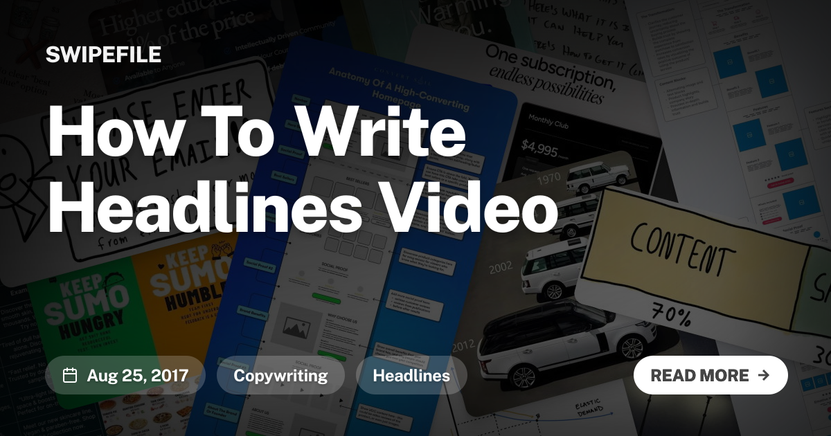 How To Write Headlines Video | SwipeFile