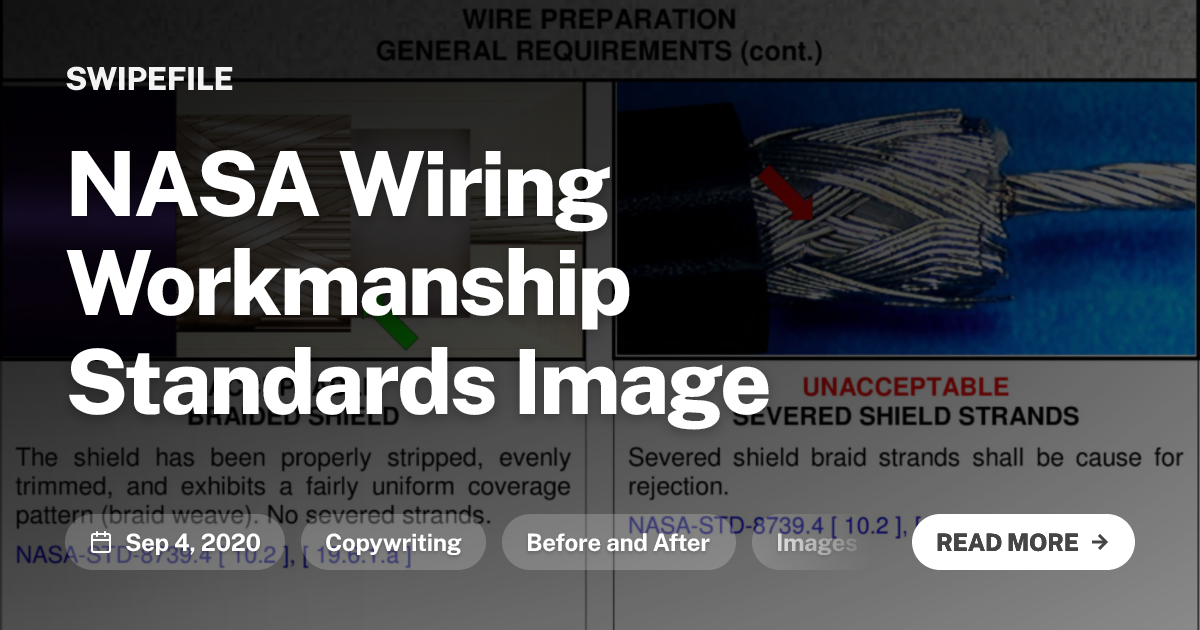 NASA Wiring Workmanship Standards Image | SwipeFile