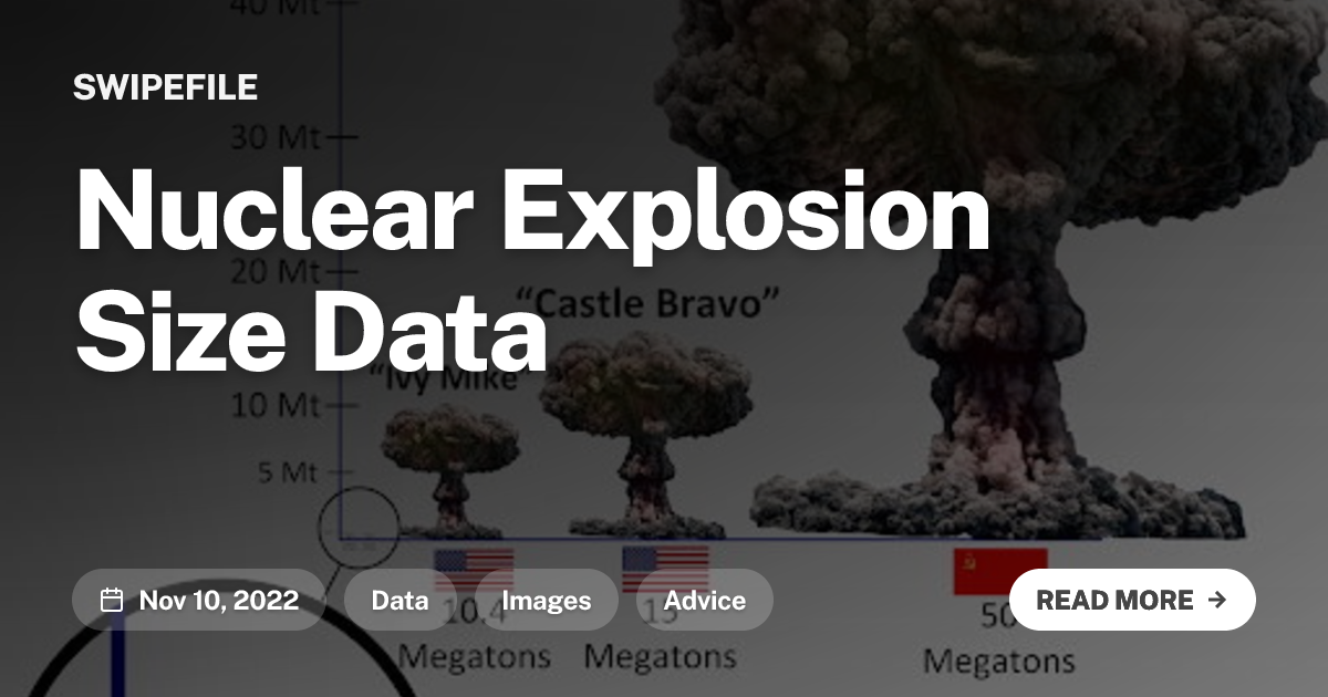 Nuclear Explosion Size Data | SwipeFile