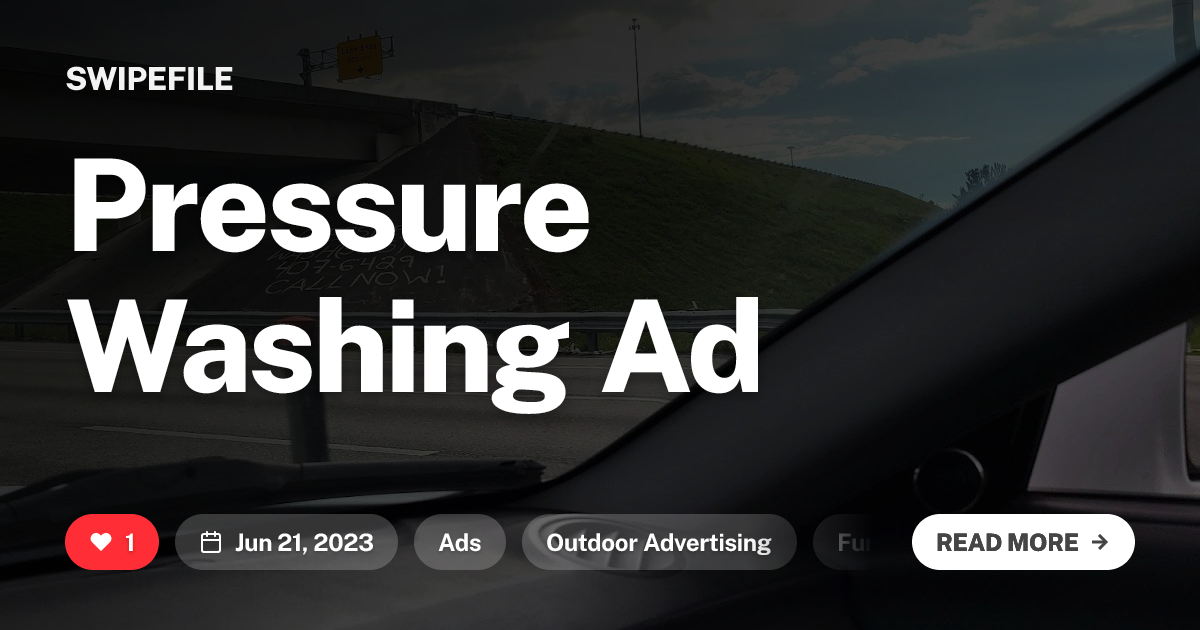 Pressure Washing Ad | SwipeFile