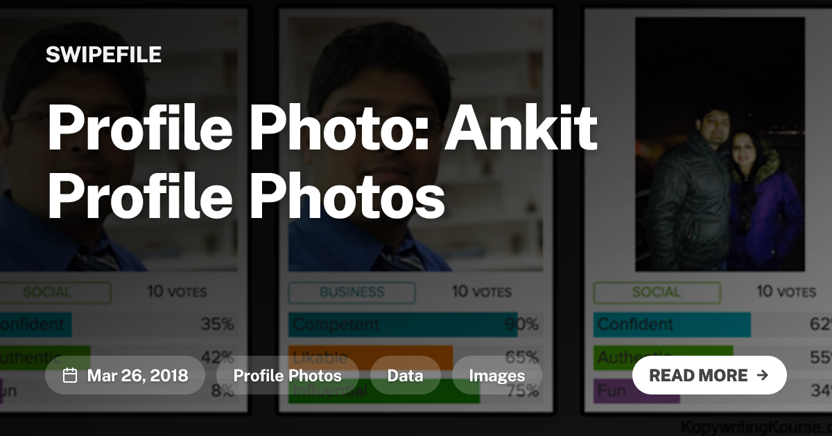 Profile Photo: Ankit Profile Photos | SwipeFile