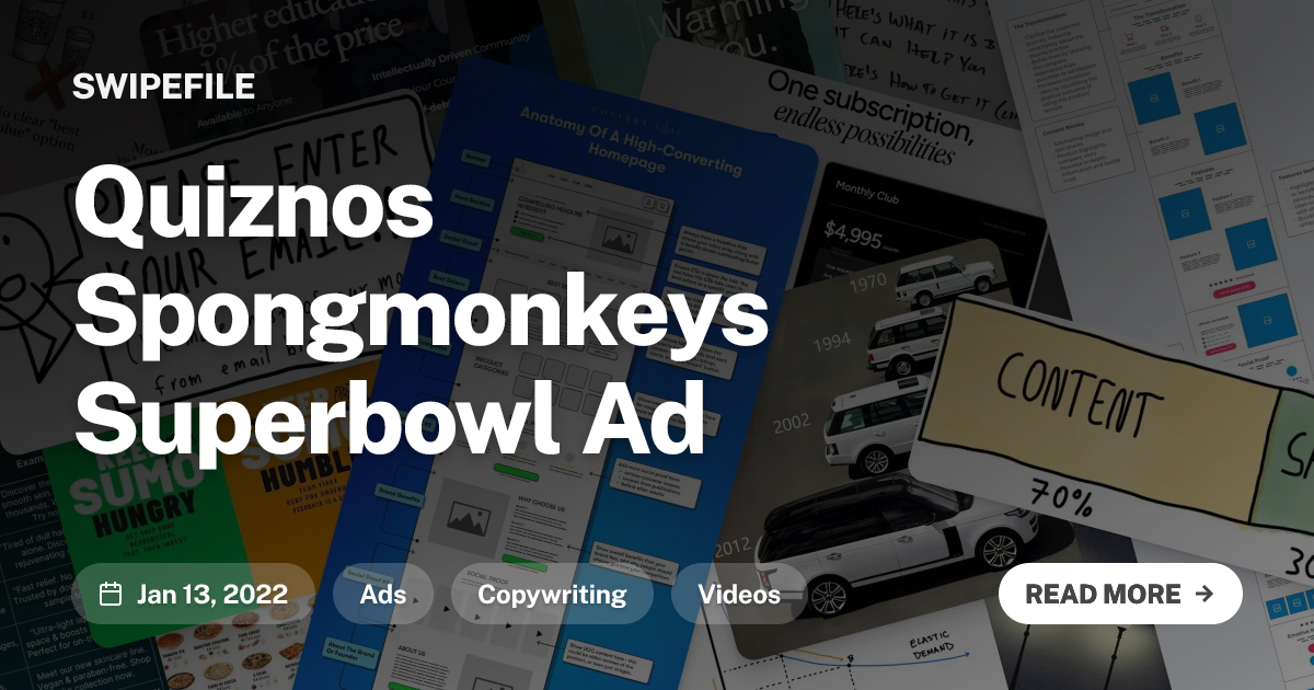 Quiznos Spongmonkeys Superbowl Ad | SwipeFile