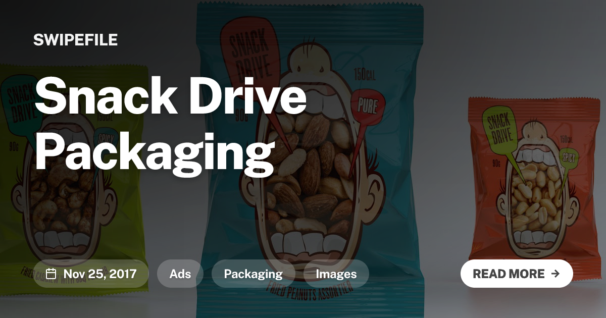 Snack Drive Packaging | SwipeFile