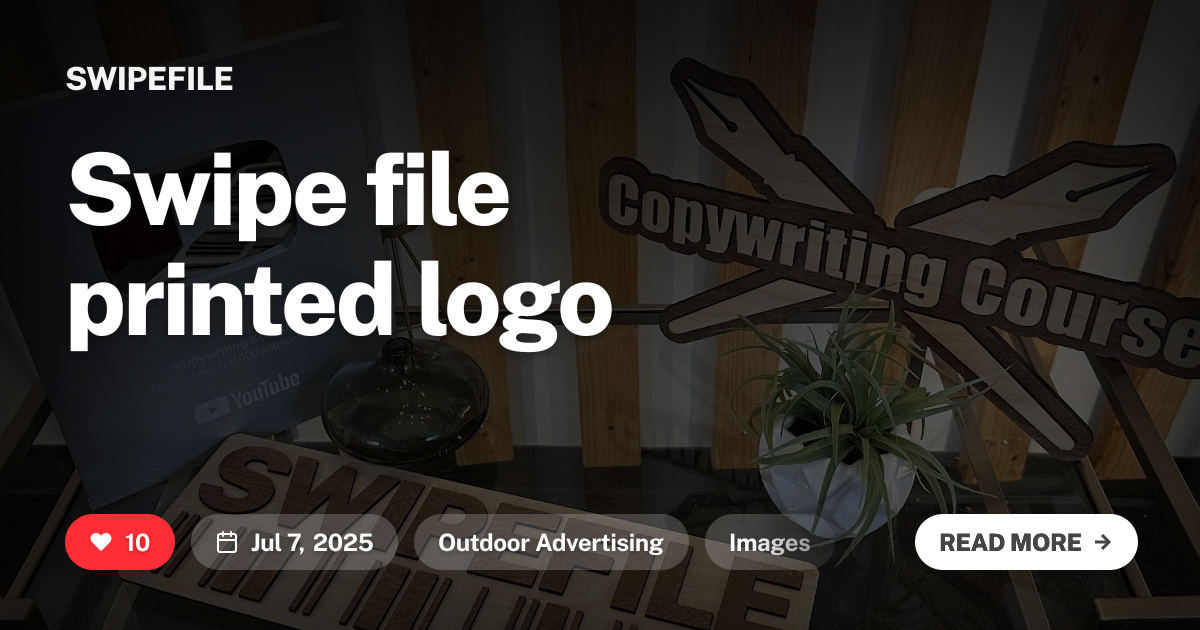 Swipe file printed logo | SwipeFile