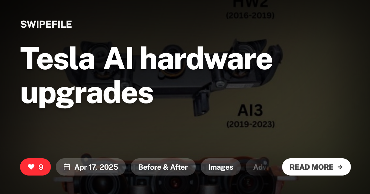 Tesla AI hardware upgrades | SwipeFile