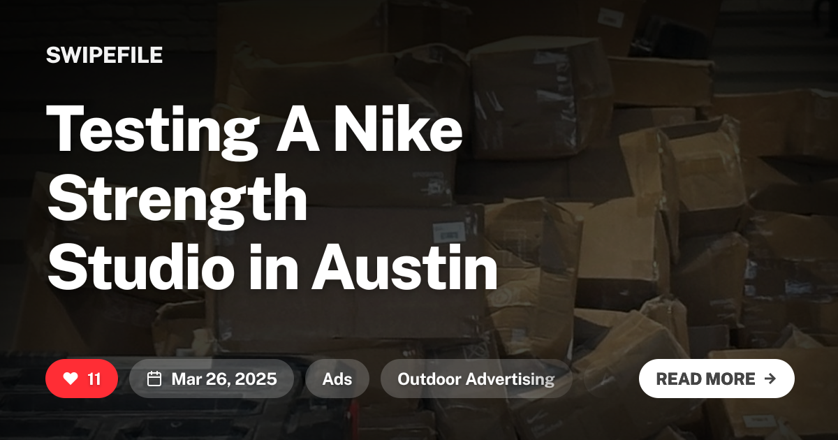 Testing A Nike Strength Studio in Austin | SwipeFile