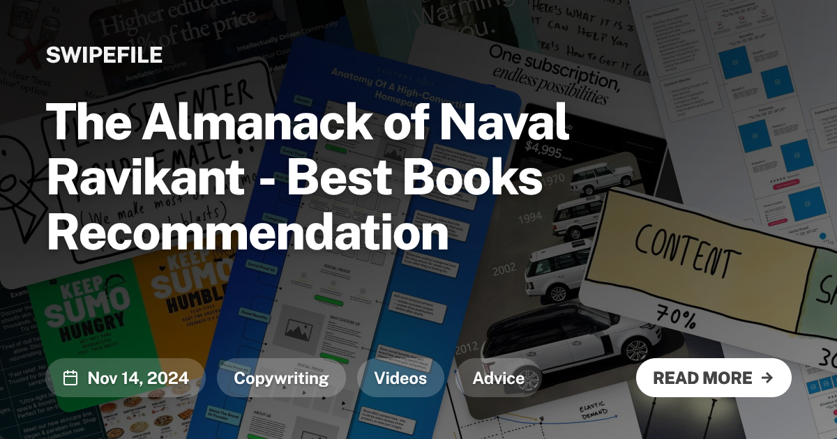 The Almanack of Naval Ravikant - Best Books Recommendation | SwipeFile