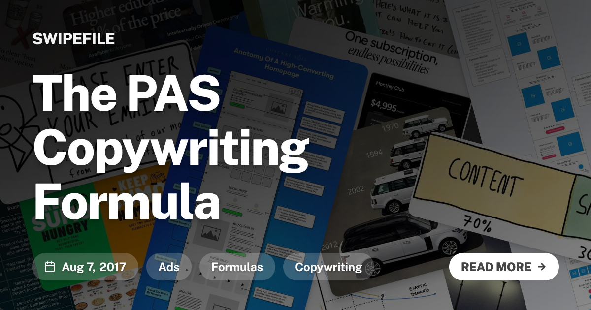 The PAS Copywriting Formula | SwipeFile