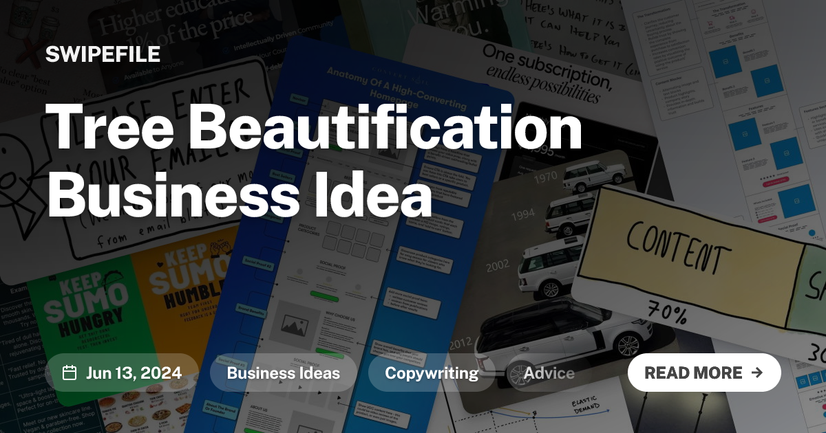 Tree Beautification Business Idea | SwipeFile