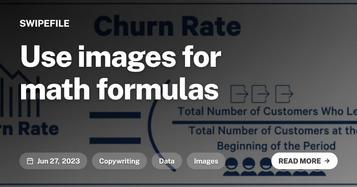 Use images for math formulas | SwipeFile
