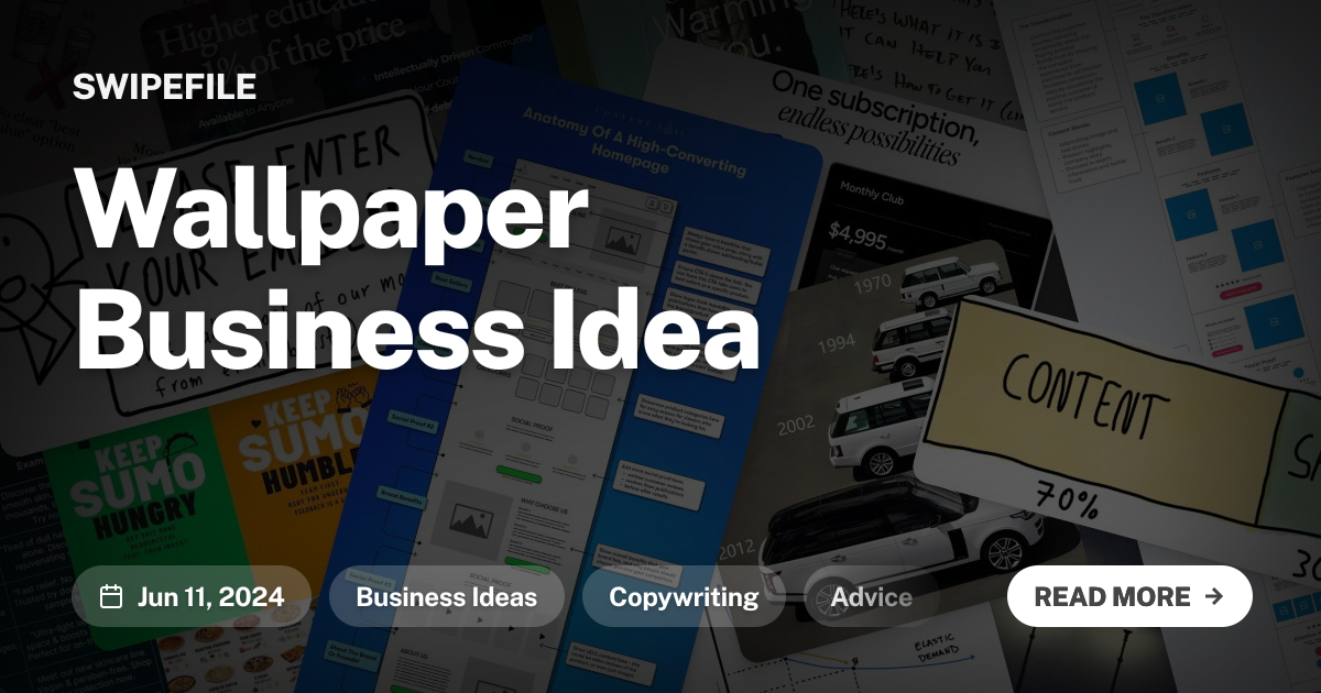 Wallpaper Business Idea | SwipeFile