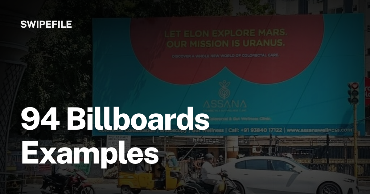 93 Billboards Examples | Swipefile