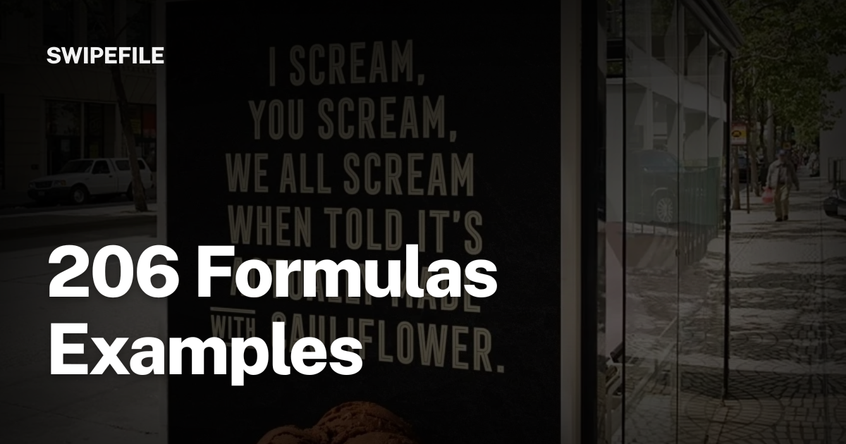 206 Formulas Examples | Swipefile