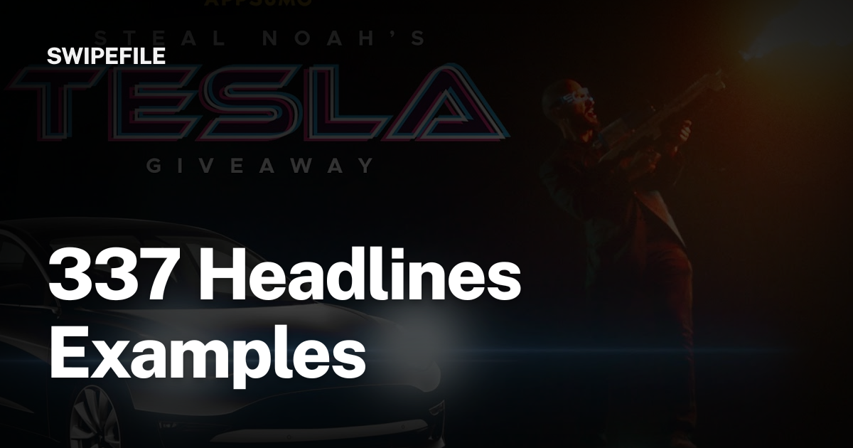 337 Headlines Examples | Swipefile