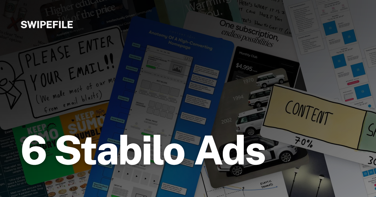 6 Stabilo Ads | SwipeFile