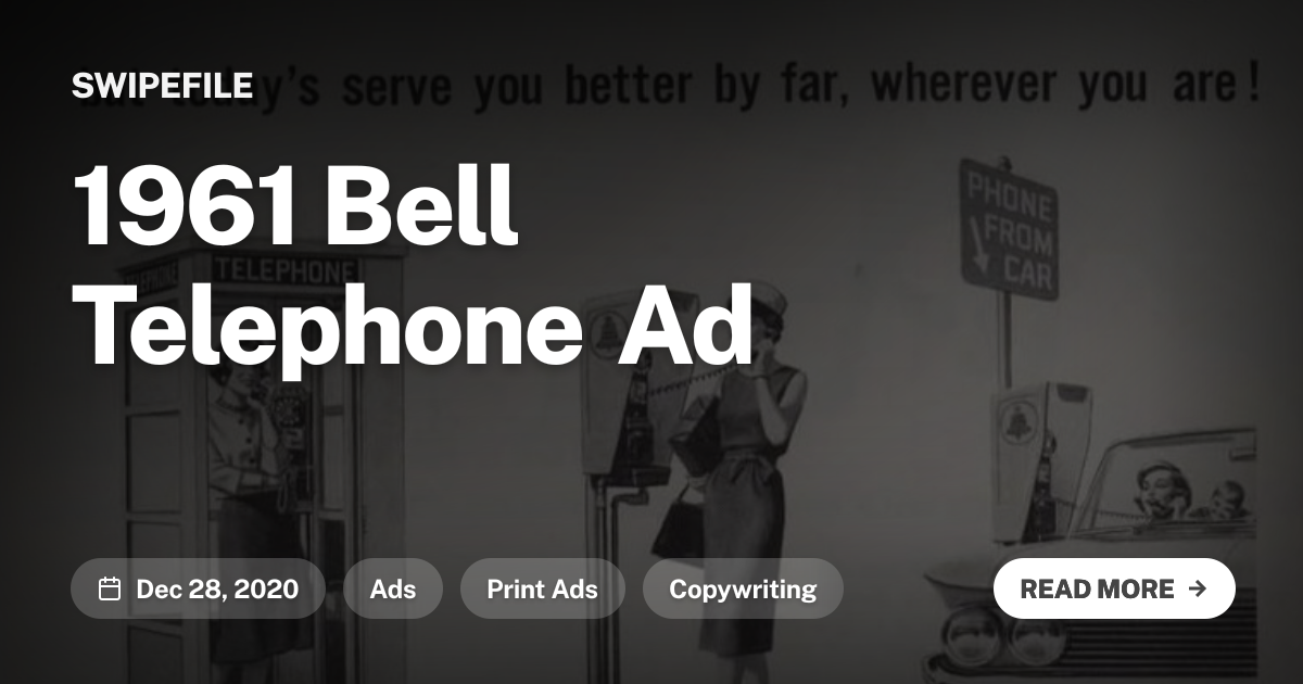 1961 Bell Telephone Ad | Swipefile