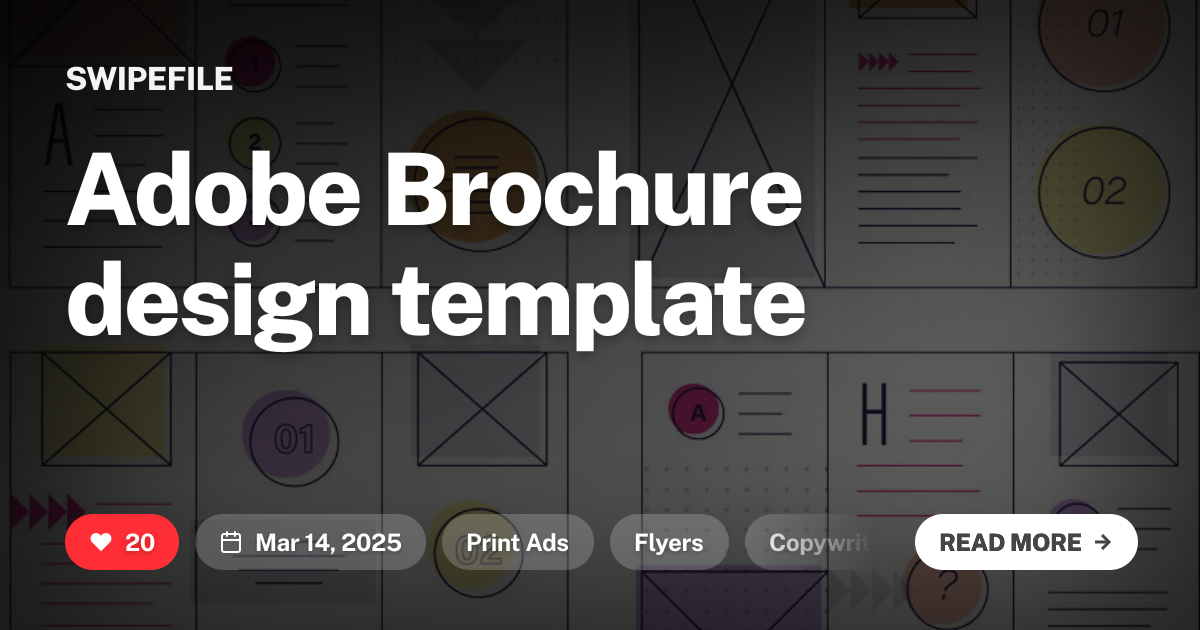 Adobe Brochure design template | SwipeFile