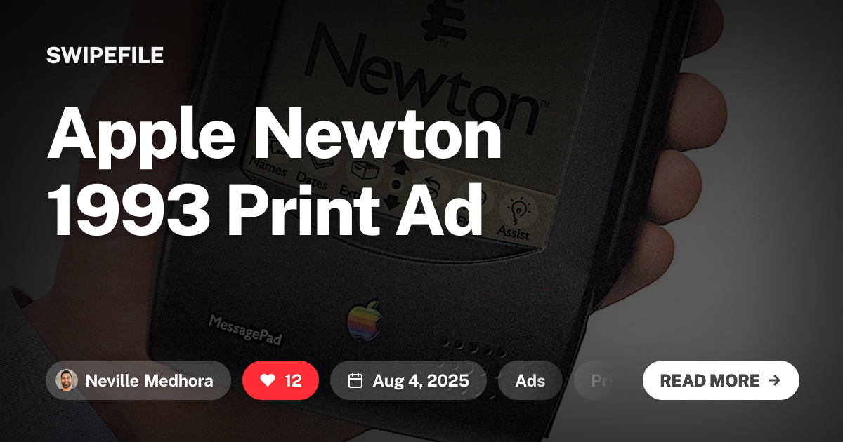 Apple Newton 1993 Print Ad | Swipefile