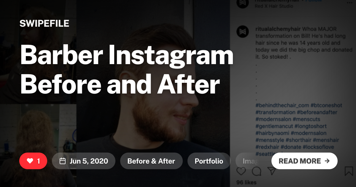 Barber Instagram Before and After | Swipefile
