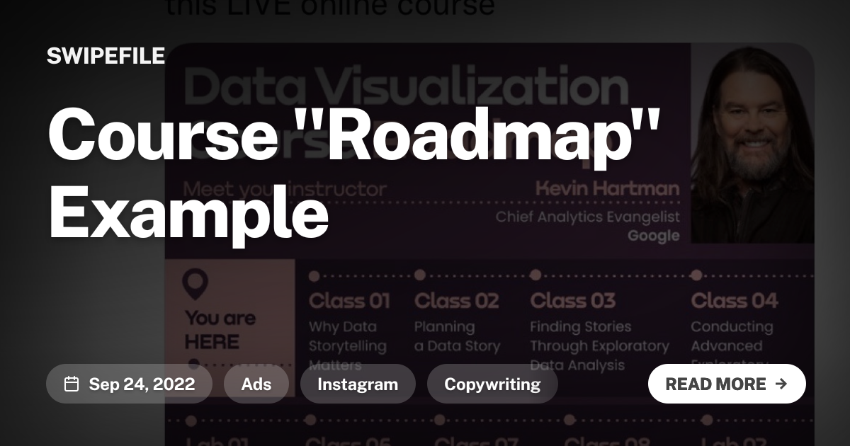 Course Roadmap Example Swipefile