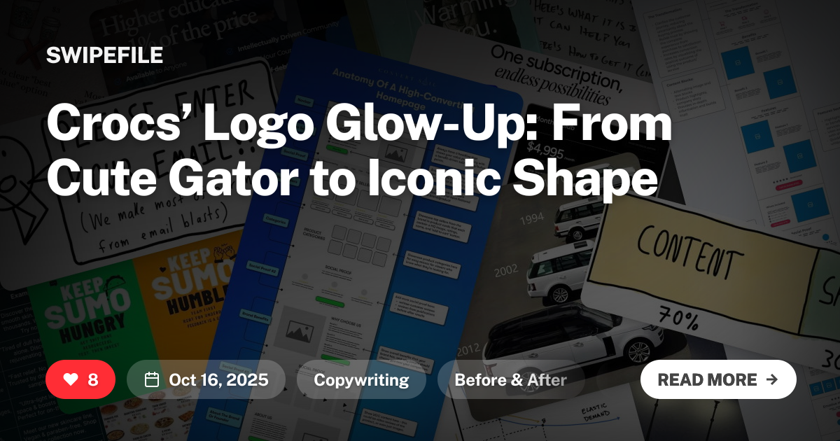 Crocs’ Logo Glow-Up: From Cute Gator to Iconic Shape | Swipefile